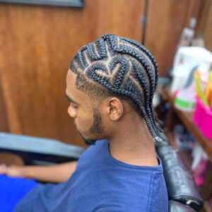 16 Fashionable Taper Fade with Braids for Men in 2023